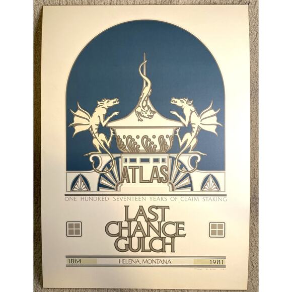 Art | Len Eckel Last Chance Gulch 1981 Poster Signed Ltd Ed Montana ...